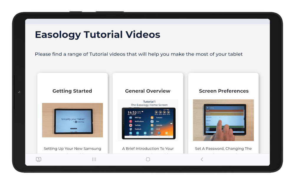 Samsung Tablet A9 Easology - EE - Easology